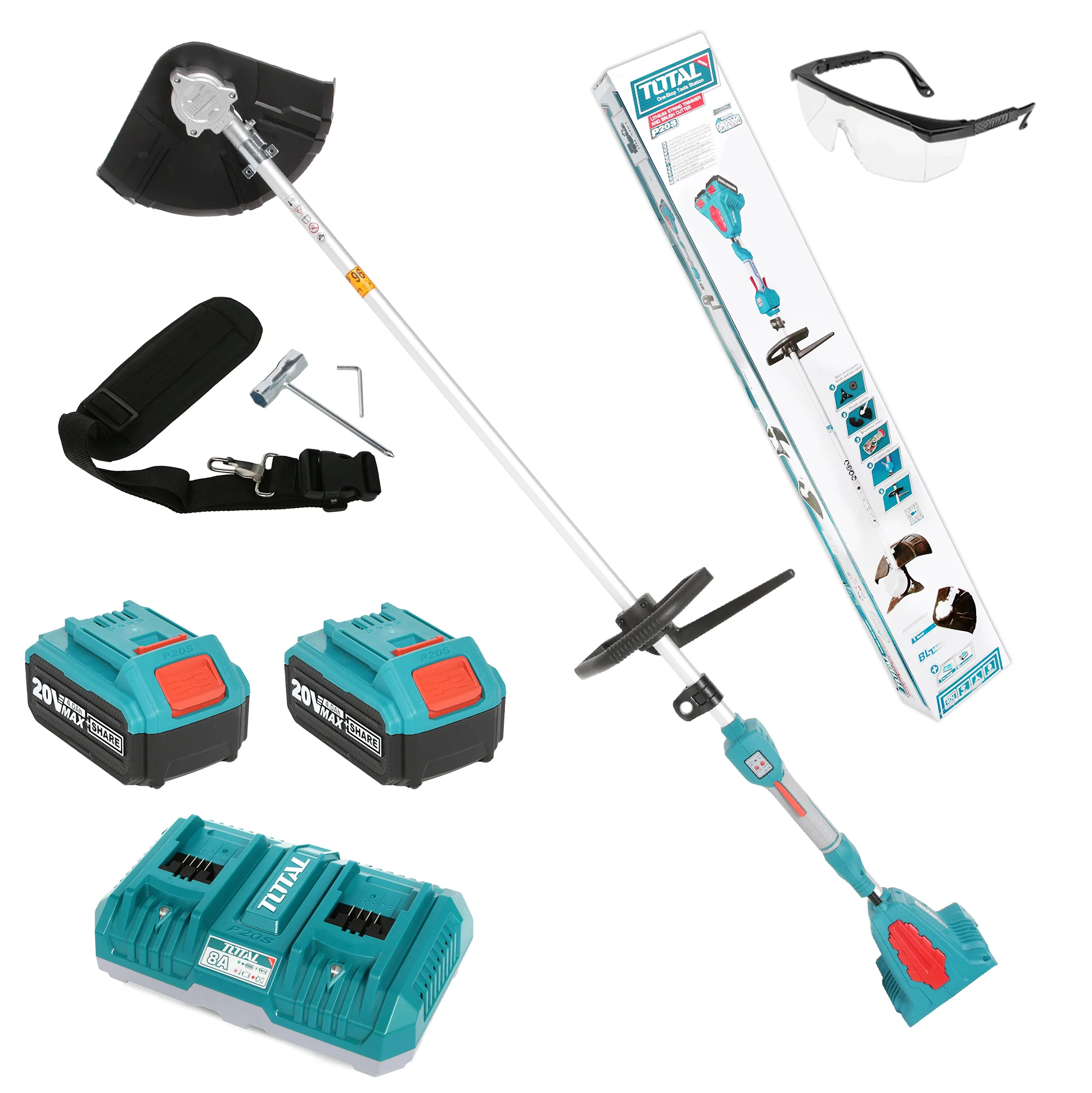 Total Cordless string trimmer and brush cutter 40V(20V+20V) - Nimz ...