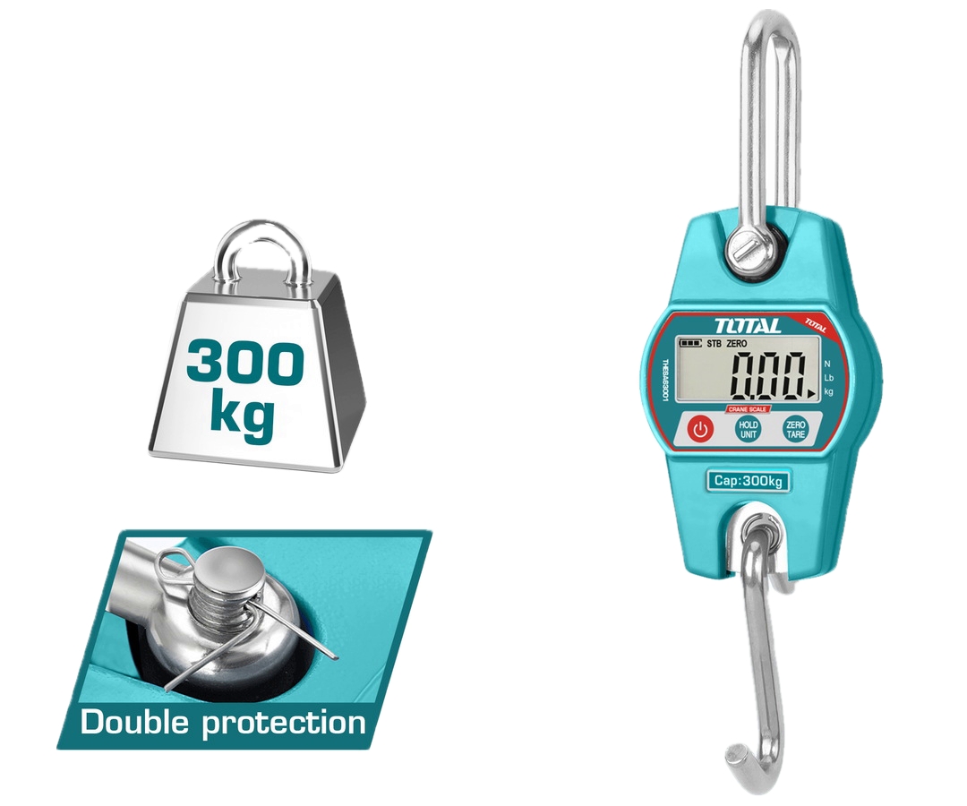 Total Crane scale Max. weight:300kg With100g graduation - Nimz power tools